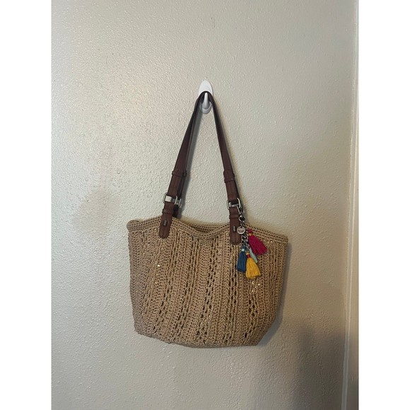 The Sak | Bags | The Sak Collection Crochet Woven Tan Bucket Bag With ...